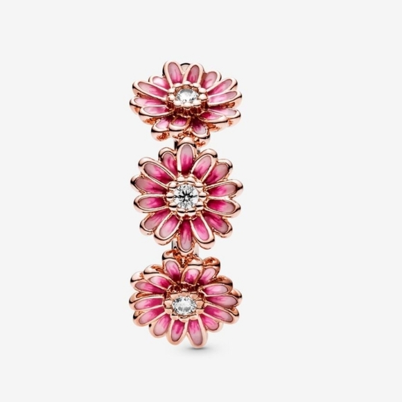 Pandora | Jewelry | Pandora Rose Pink Daisy Flower Trio Ring | Poshmark